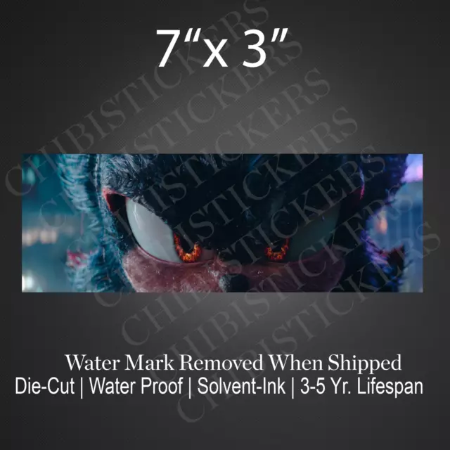 Shadow The Hedgehog Blue Car Bumper Sonic Slap Sticker Vinyl Waterproof ...