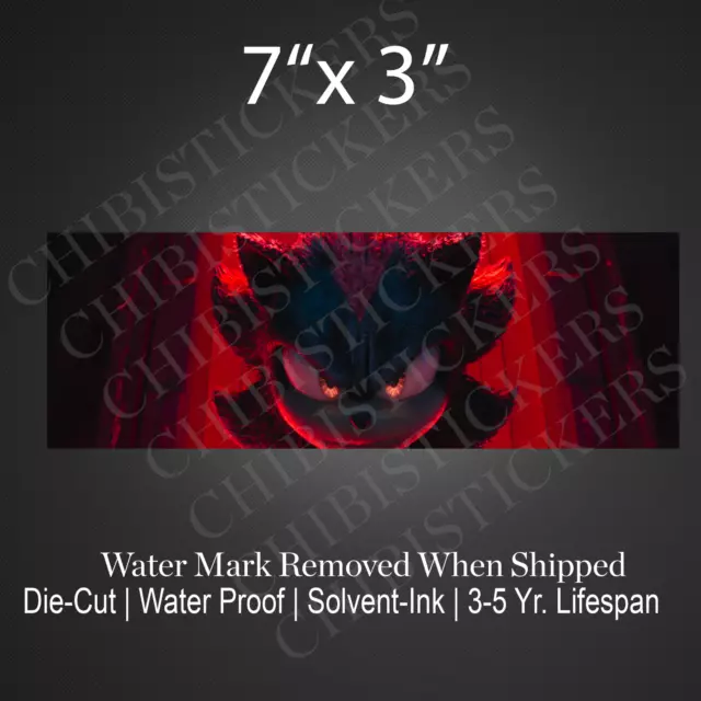 Shadow The Hedgehog Car Bumper Sonic Slap Sticker Vinyl Waterproof ...