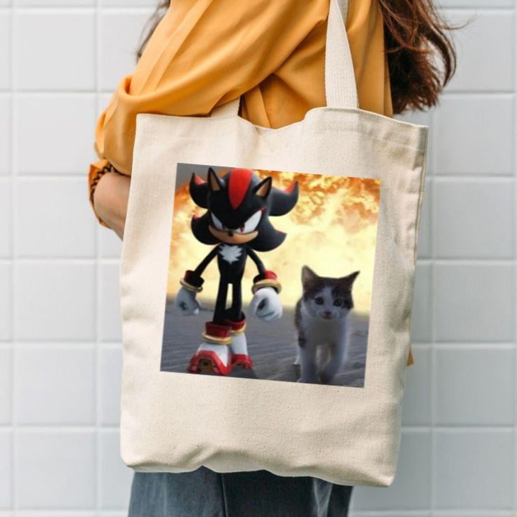 Shadow The Hedgehog & Cat T-Bag, Hedgehog,Meme, Bag, Cat, Cat lovers ...