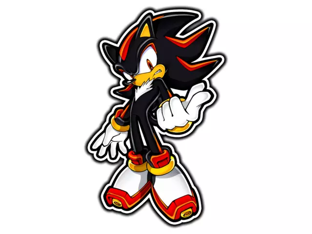Shadow The Hedgehog Retro Waterproof Sticker Phone Decal Water Bottle ...