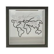 Carbonized Black Shadow Box Frame Real Glass Window Door with Hinge 5 x ...