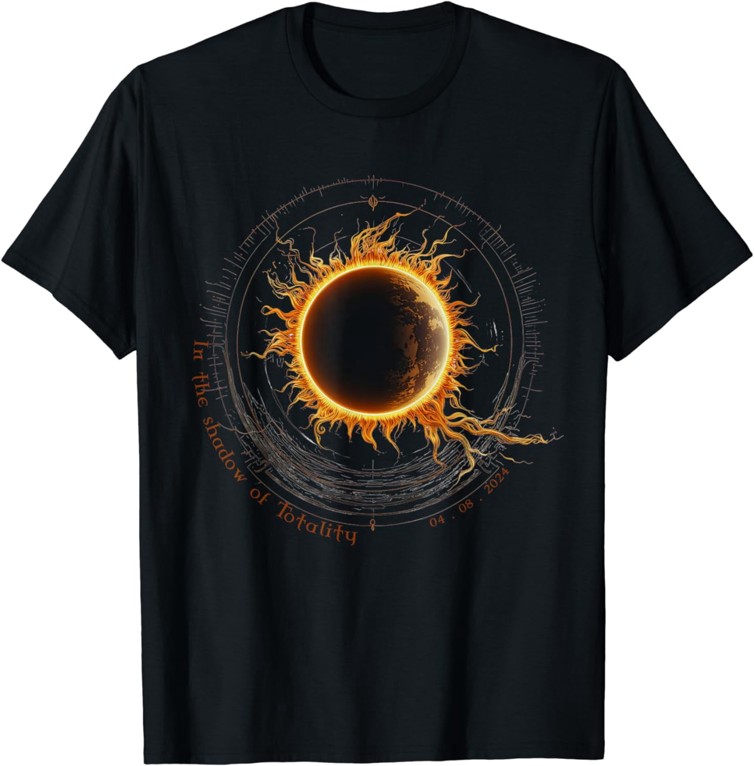 Shadow of Totality Watching Shirt 2024 Total Solar Eclipse T-Shirt ...