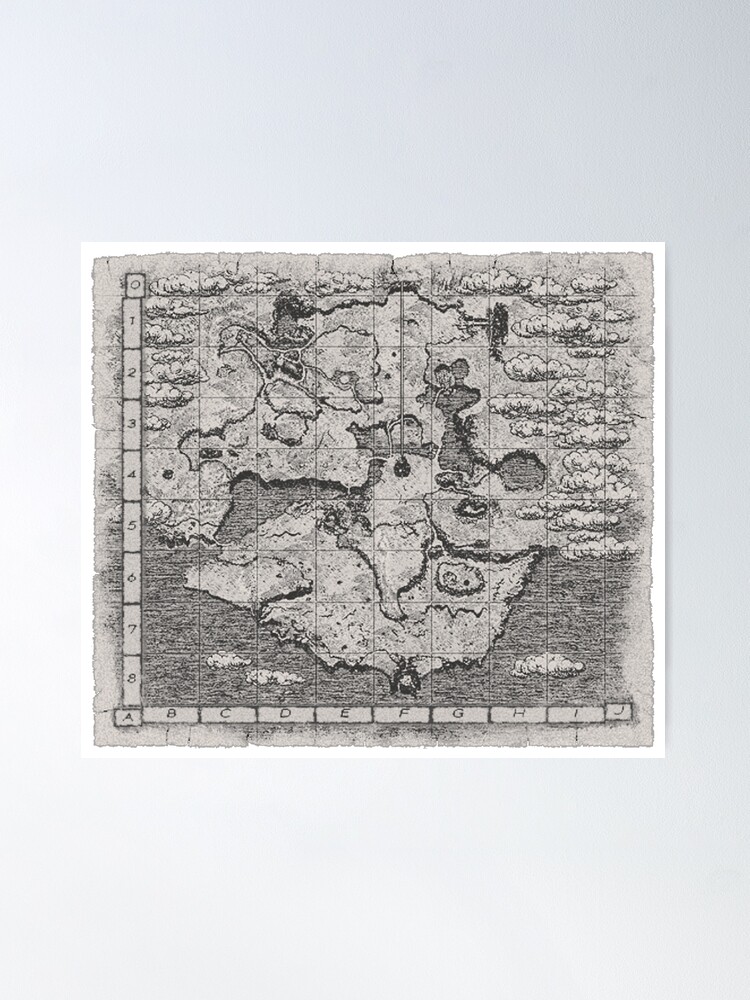Shadow of the Colossus map Poster - Walmart.com