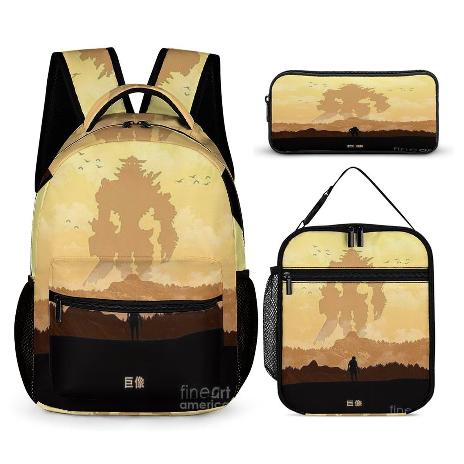 Shadow-of-the-colossus-robinson-adams 3 Piece Backpack Set Anime Casual ...