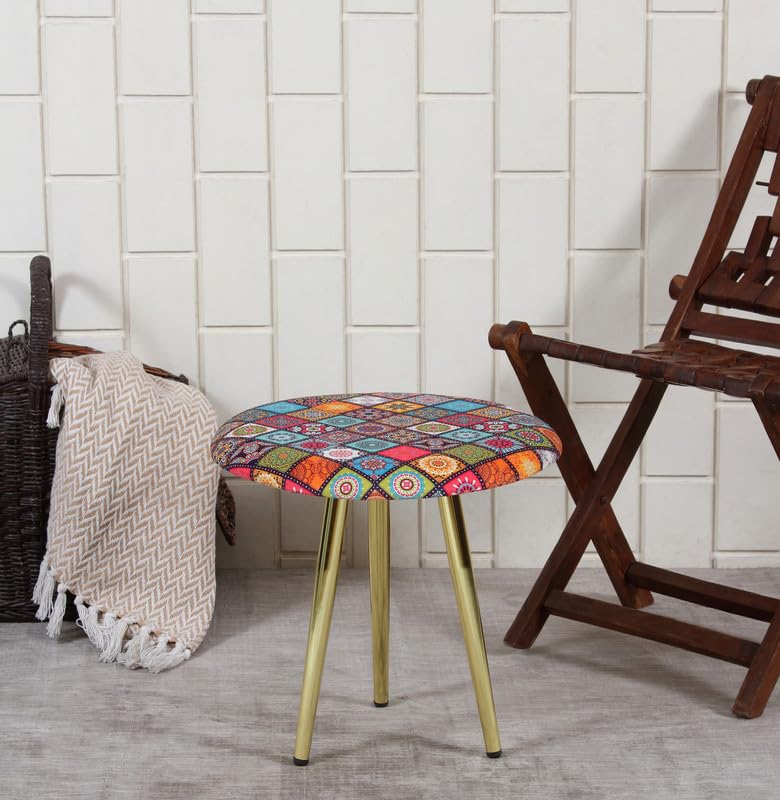 ShadowKart Ottoman Stool for Living Room Metal Pouffes for Sitting ...