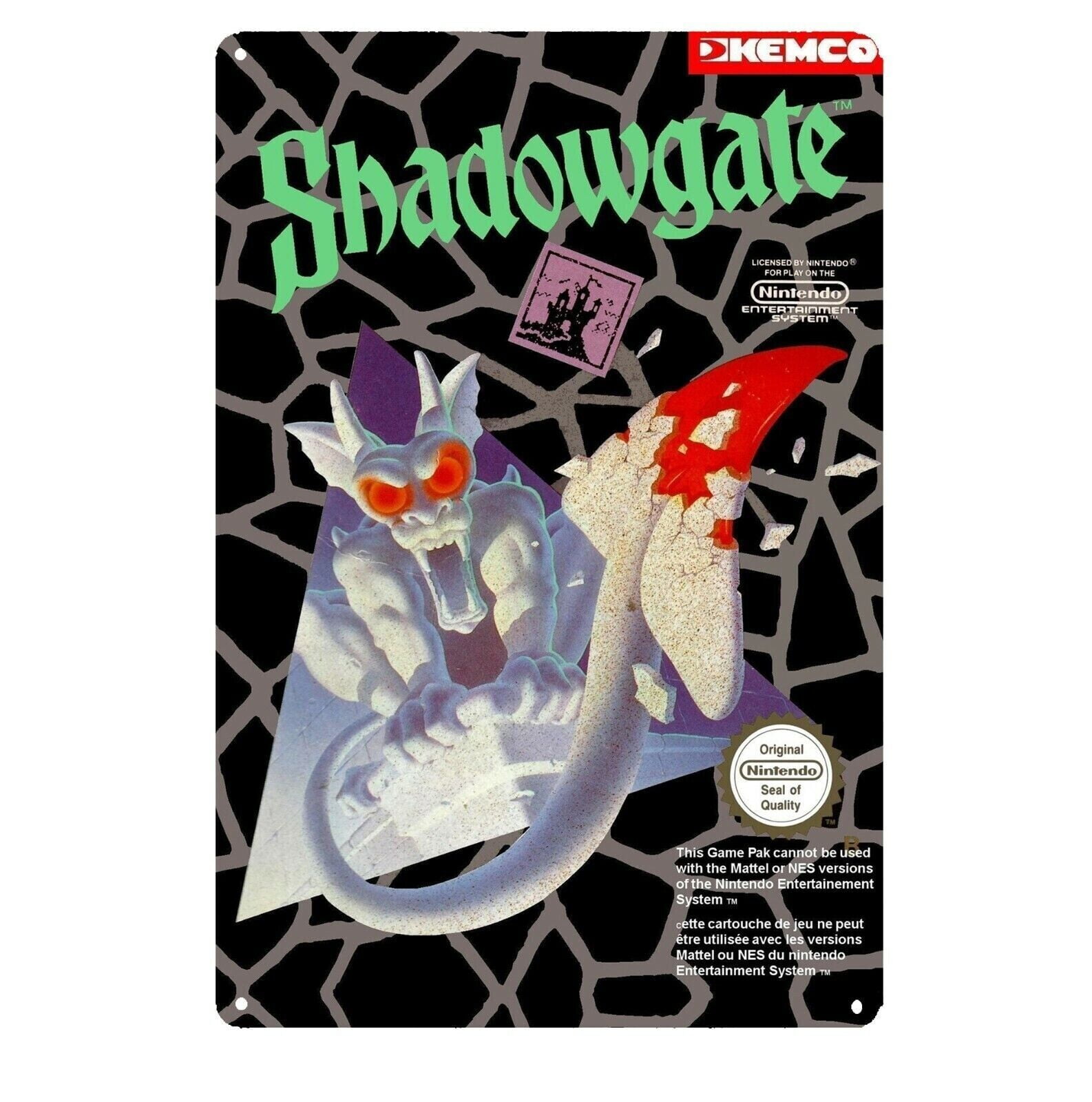 Shadowgate Nintendo Nes Retro Video Game Metal Poster Tin Sign 20*30cm ...
