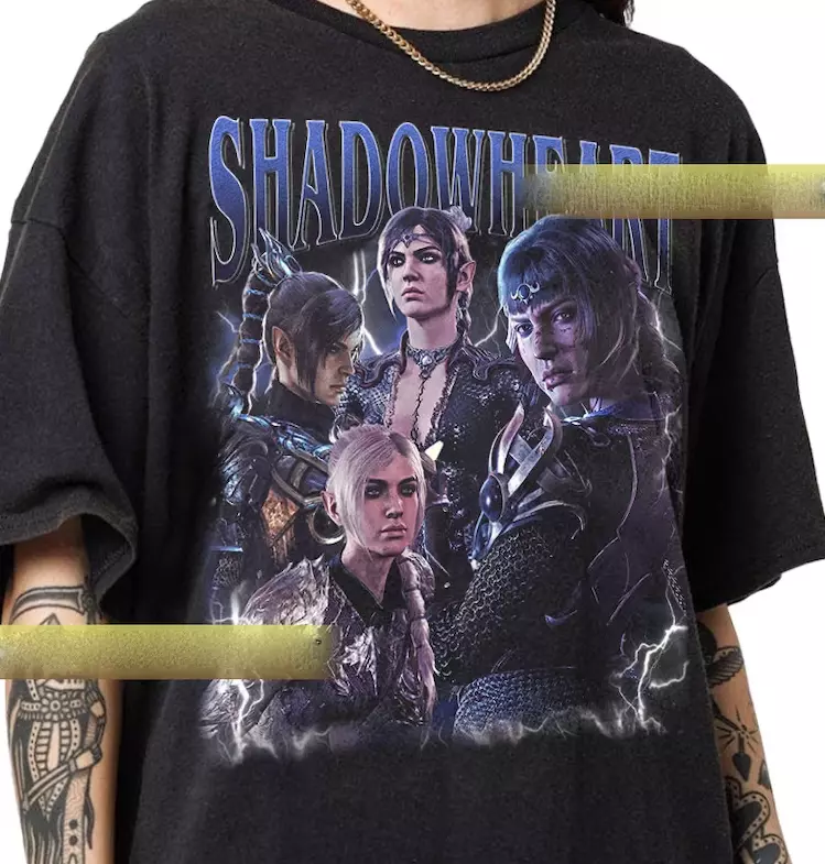Shadowheart Baldurs Gate 3 Vintage Graphic T-Shirt - Walmart.com