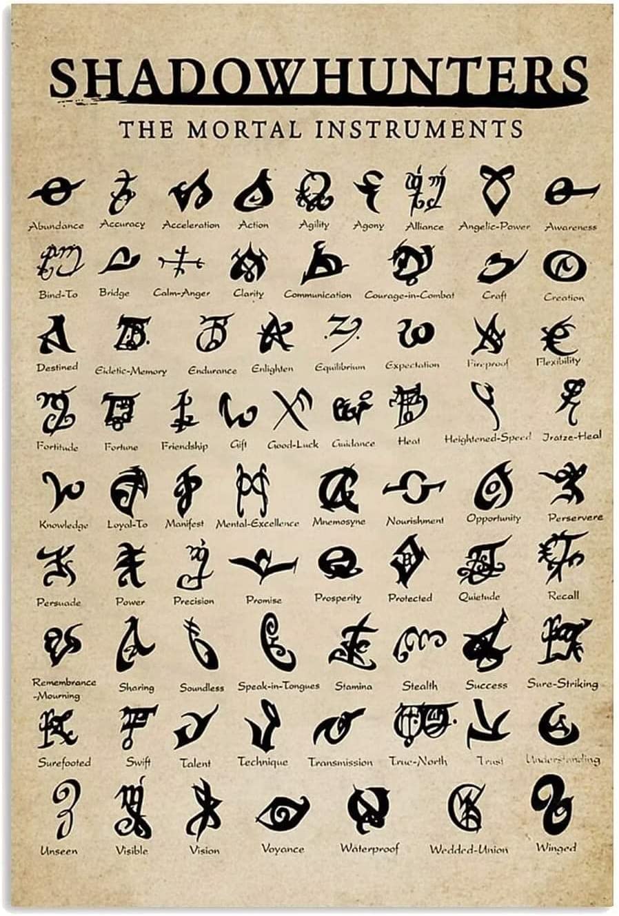 Shadowhunters Knowledge Metal Signs Poster Home Bedroom People Cave ...