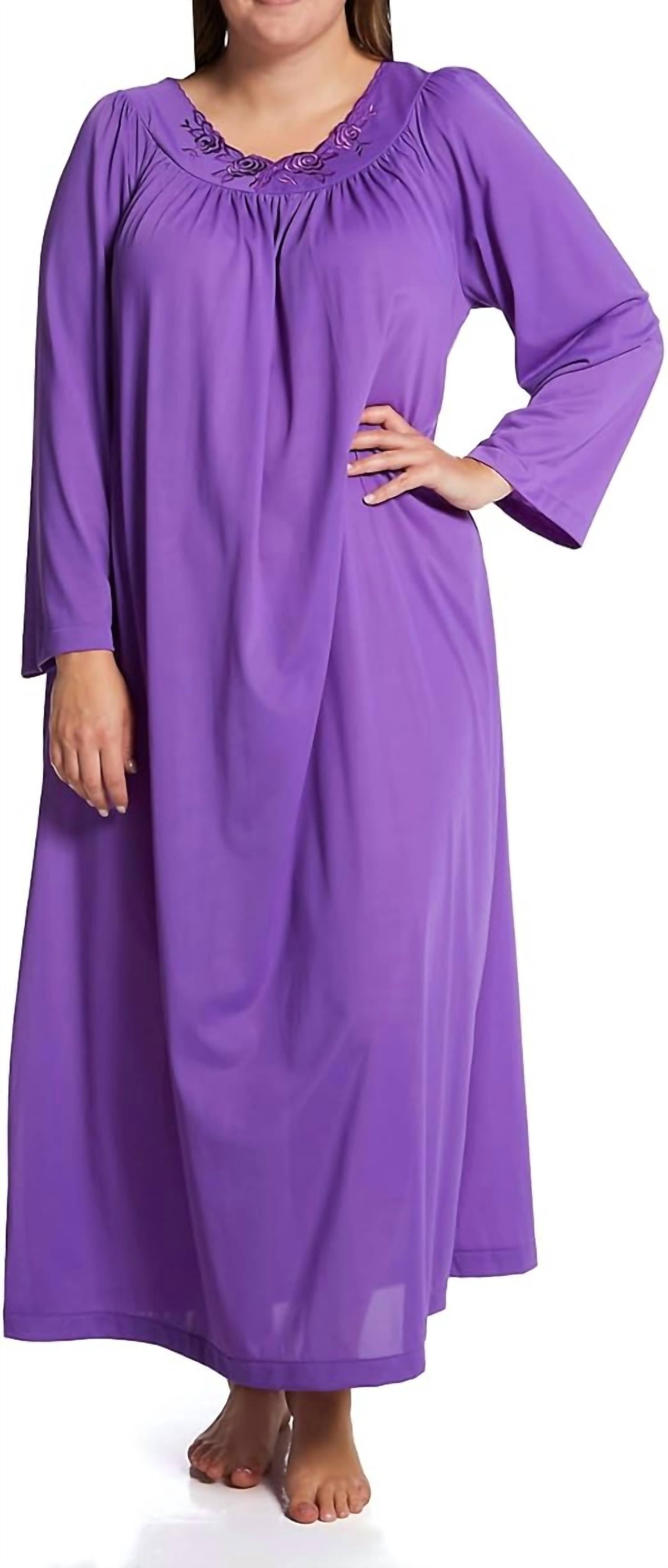 Shadowline Lingerie Petals 53 Inch Long Sleeve Gown - Walmart.com