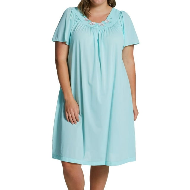 Shadowline Women's Plus-size Petals Plus Size 40" Short Flutter Sleeve ...