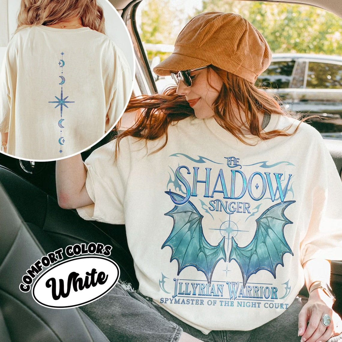 Shadowsinger Night Court Comfort Color Shirts, Azriel SJM Book Merch ...