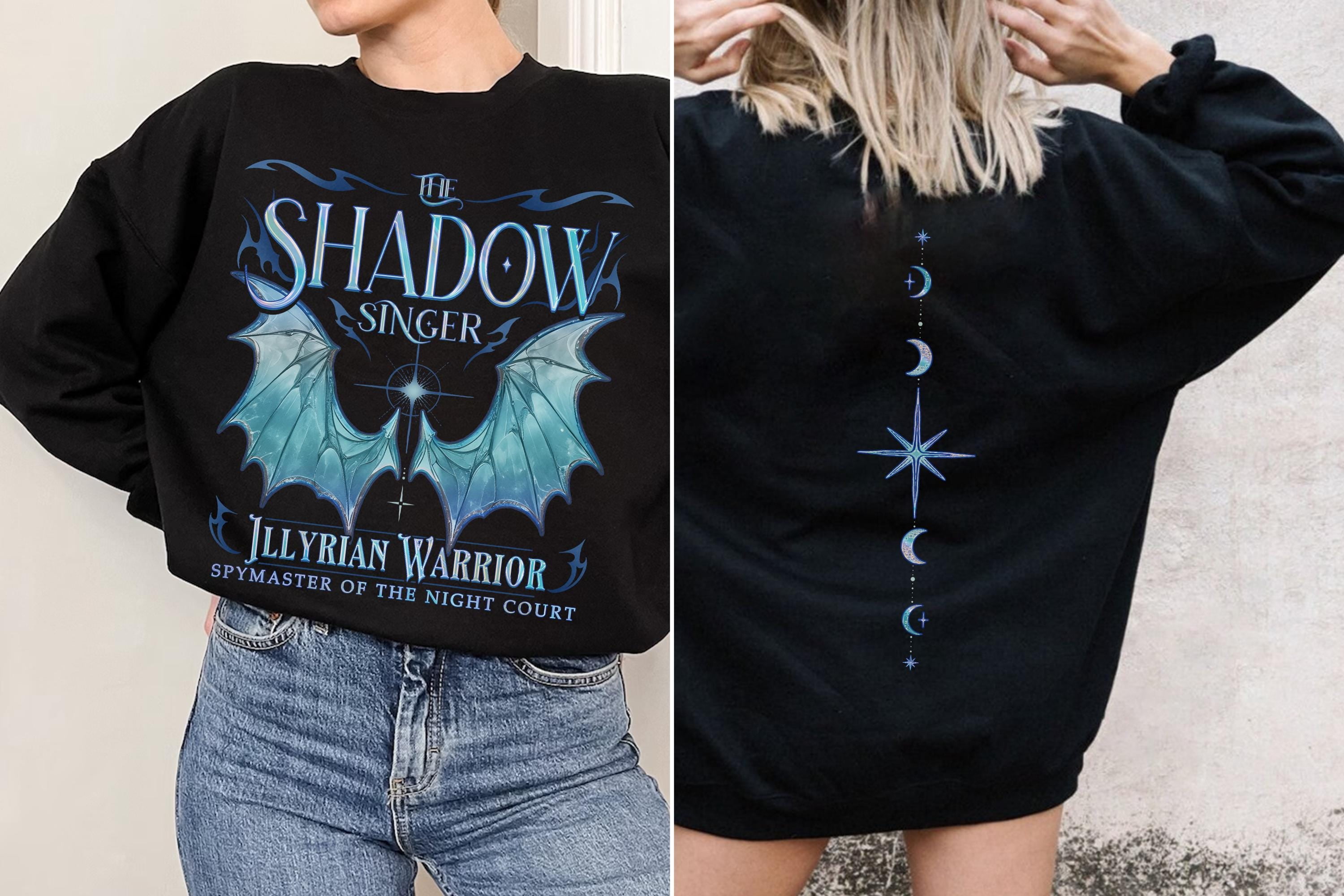 Shadowsinger Night Court Sweatshirts, Azriel Sjm Book Merch Inspired ...