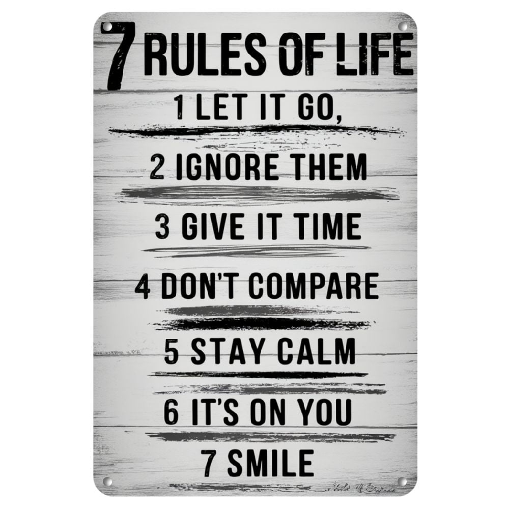Shadudu 8x12 Inch Tin Metal Decorative Wall Paintings for Home Decor ...