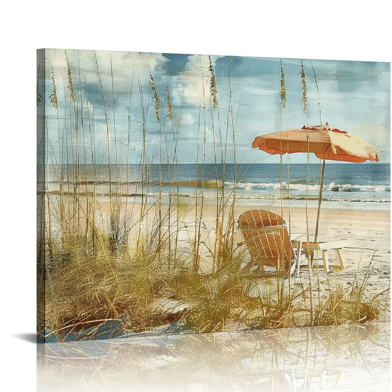 Shadudu Beach Picture Wooden Artwork Unframed﻿: Coastal Wall Art Ocean ...