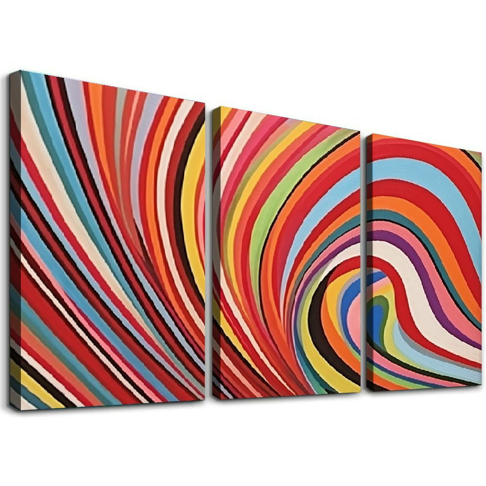 Shadudu Circular Pattern Decor Triptych for Living Room Bedroom Office ...