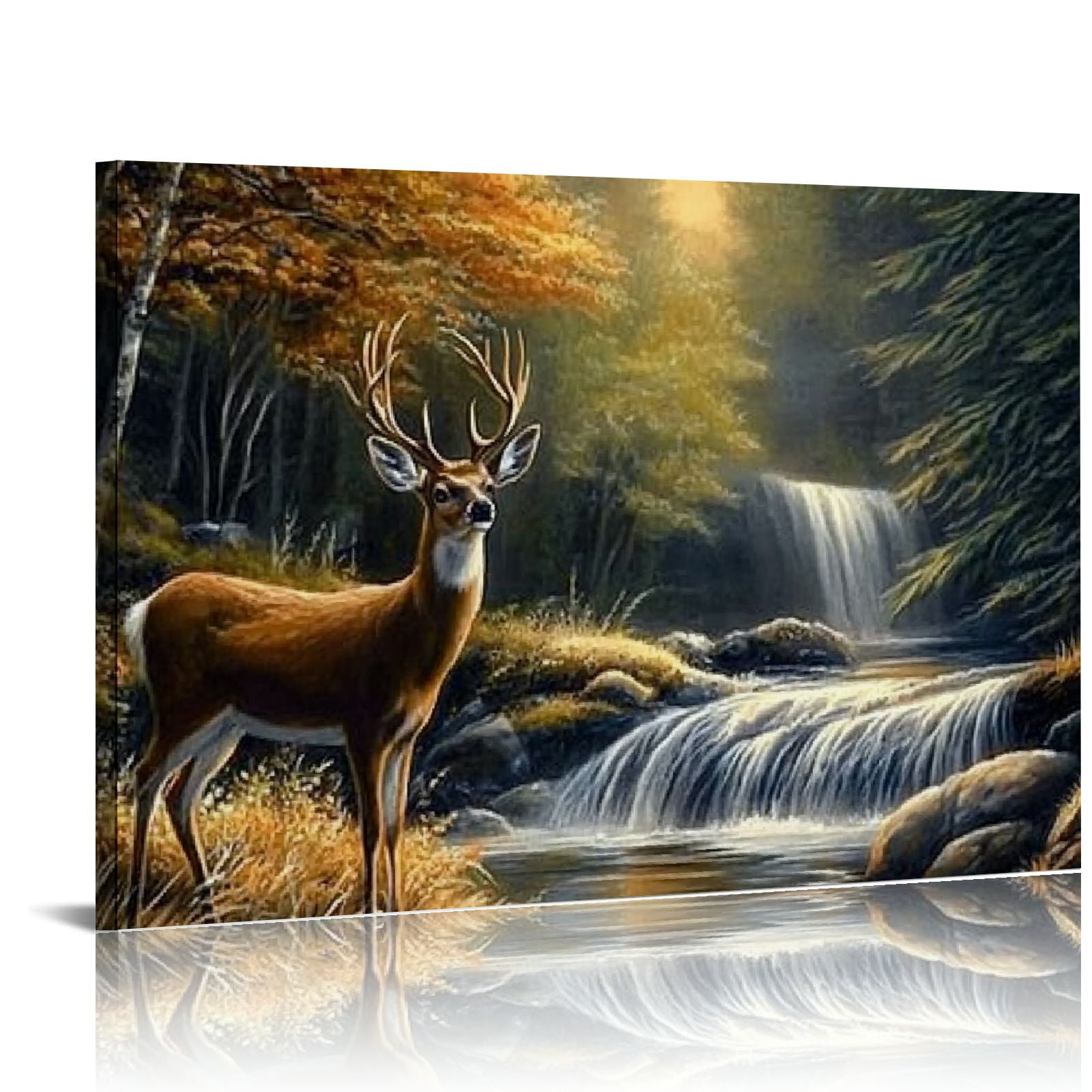 Shadudu Deer Realistic Of Buck - Home Decor Wall Art Print Painting ...