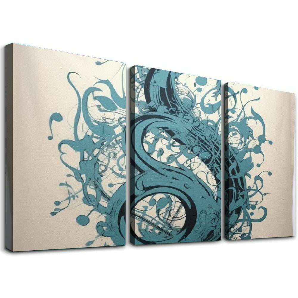 Shadudu Dragon Art Canvas Wall Decor Set for Home Office - 12x16 Inches ...