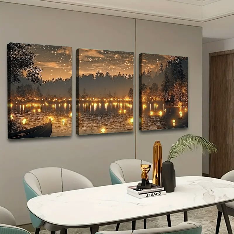 Shadudu Large Size Canvas Wall Art 3-Piece Set 16x24 Inches Unframed ...