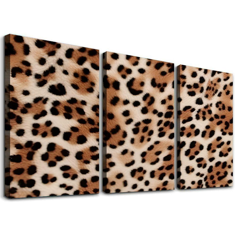 Shadudu Leopard Print Canvas Wall Art for Living Room Bedroom Home ...