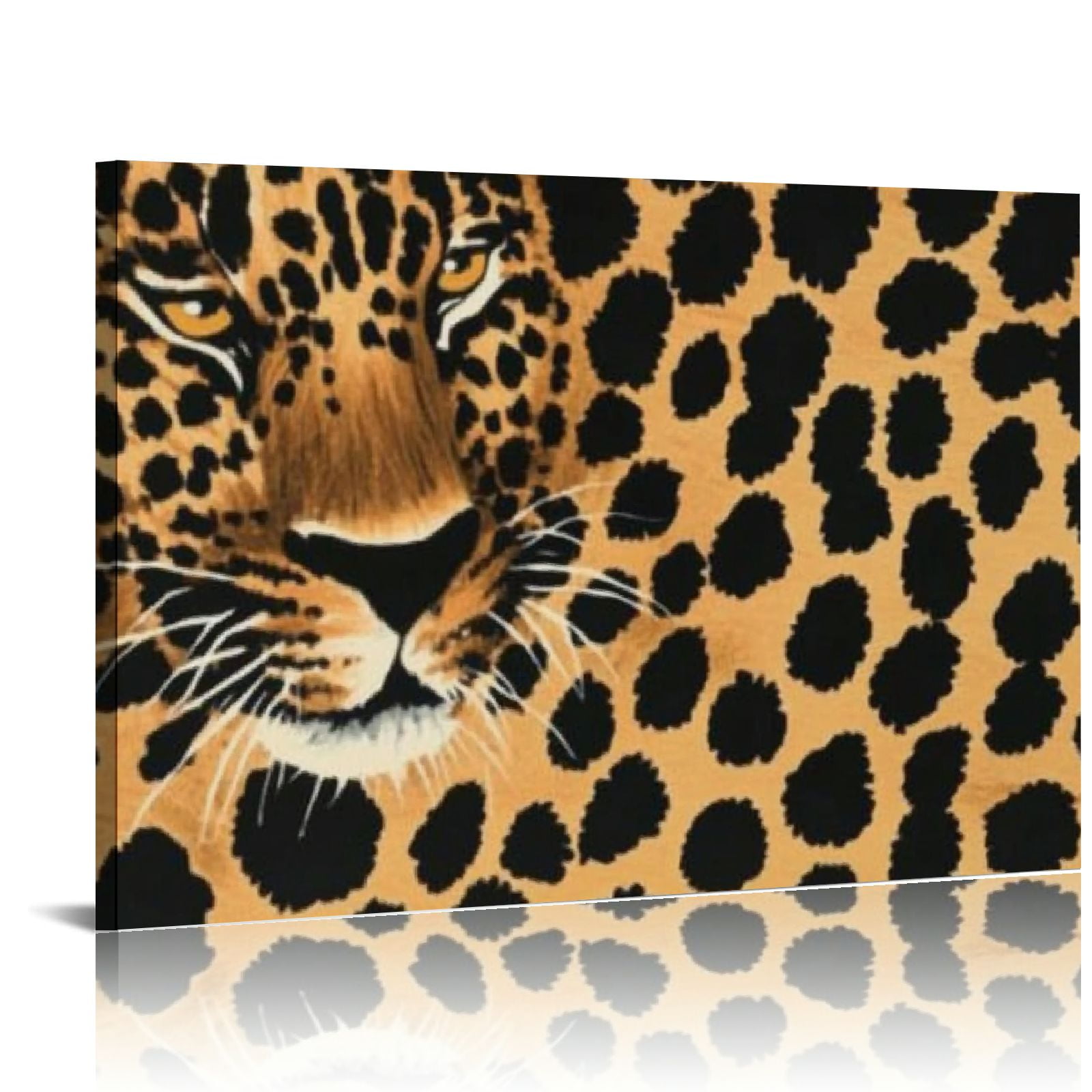 Shadudu Leopard Print Large Canvas Wall Art 36x24 Inch Waterproof Decor ...