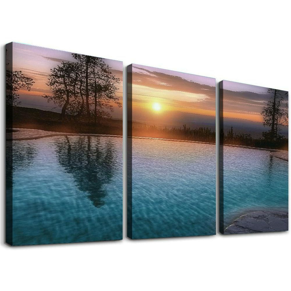 Shadudu Metal Art 'Deep Blue - Yellowstone National Park' , Metal Wall ...