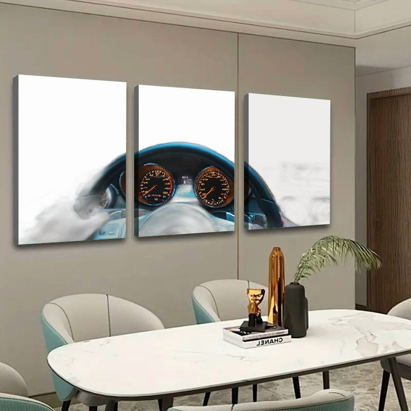 Shadudu Motion Blur Canvas Wall Art Set 16x24 inches - 3-Piece Unframed ...