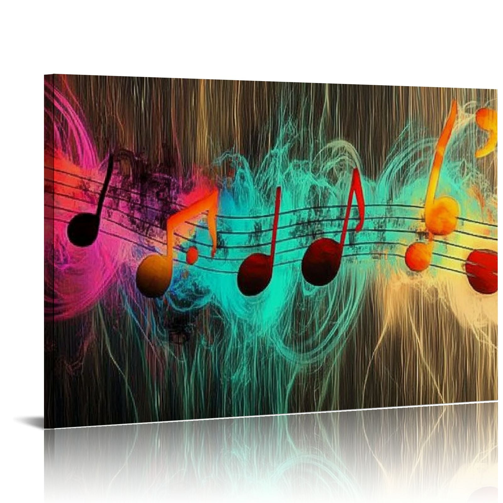 Shadudu Music Wall Art for Bedroom, PIY Modern Musical Note Canvas ...