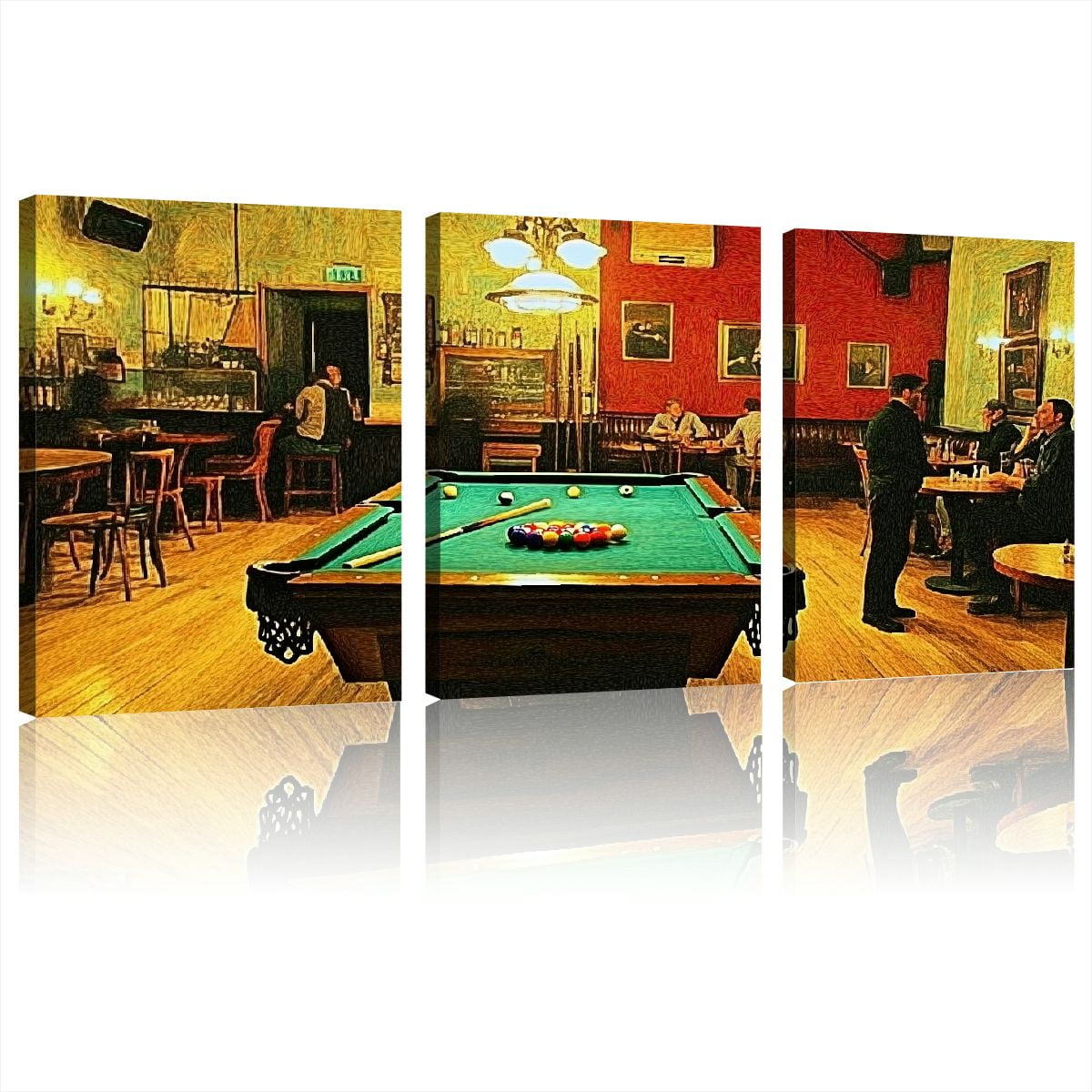 Shadudu Pool Table Theme Canvas Wall Art Print - Beautiful Flower ...