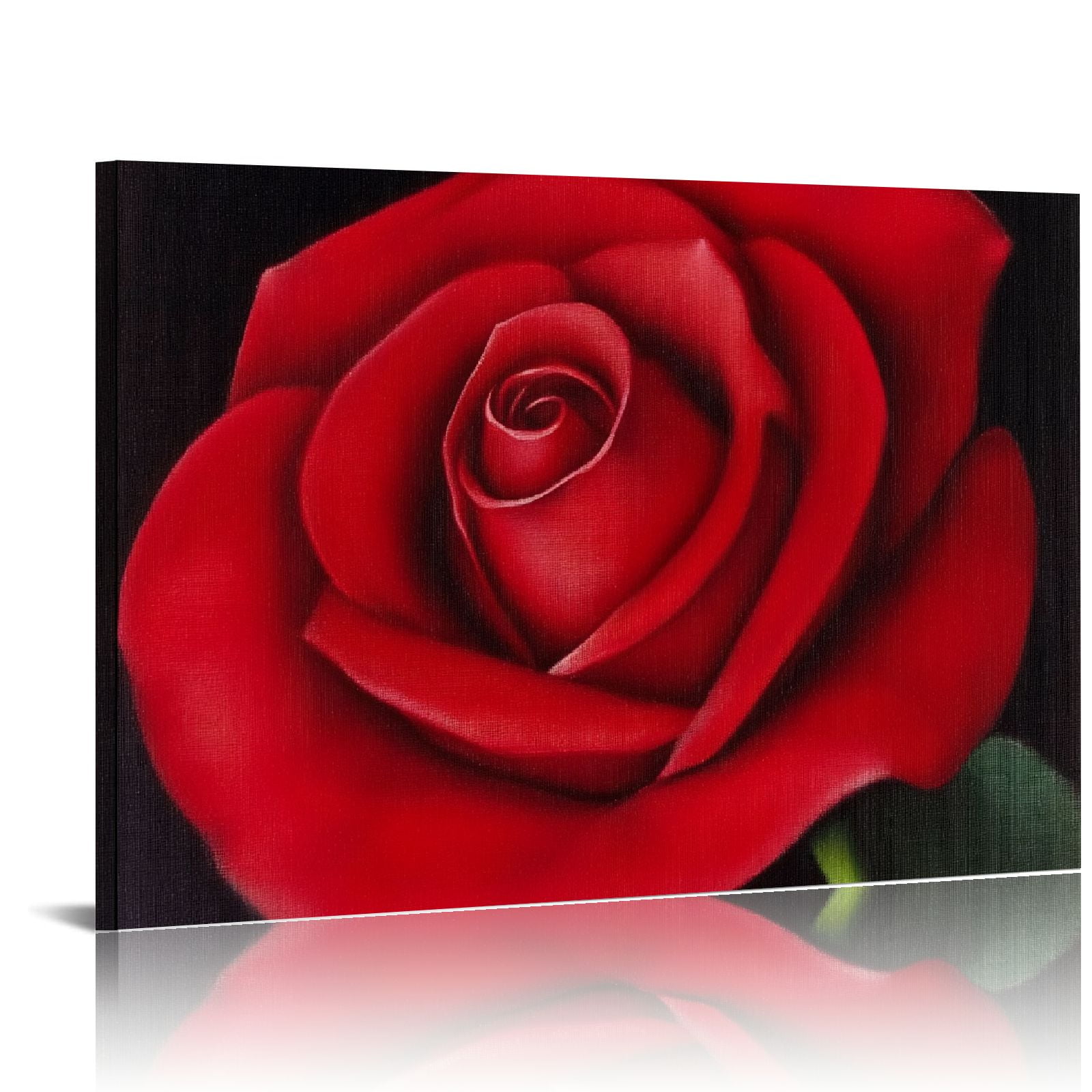 Shadudu Red Rose Canvas Wall Art 24x36 Inches Art Print for Home Decor ...