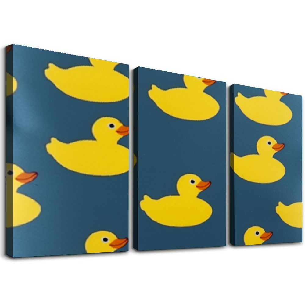 Shadudu Rubber Ducks Canvas Print Set of 3 for Living Room Bedroom ...