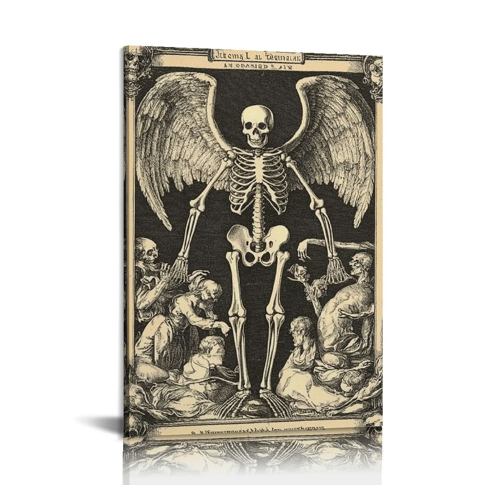 Shadudu Skeleton Canvas Wall Art Decor for Bedroom and Kitchen | Modern ...