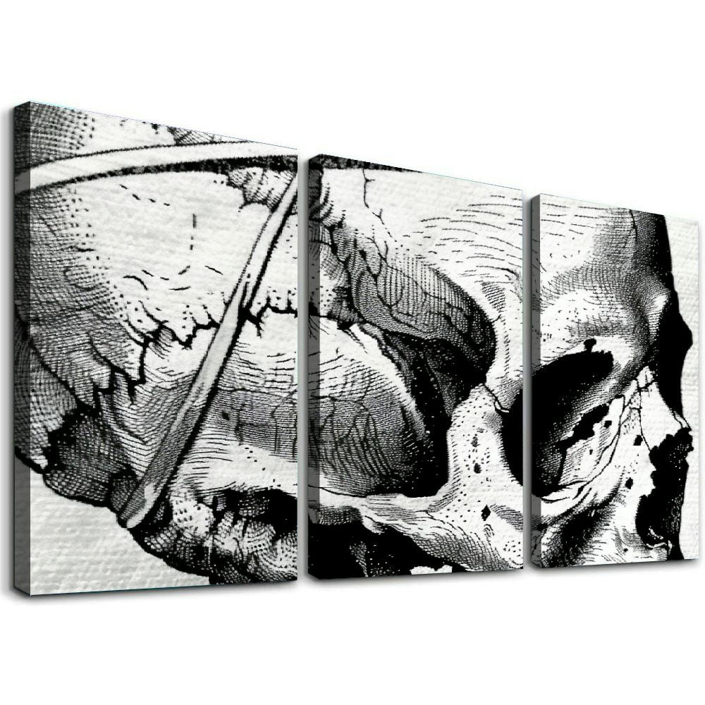 Shadudu Skull Canvas Print On Canvas Wall Art Decor Set of 3 - Living ...