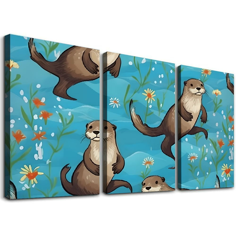 Shadudu Stars Furry Art Canvas Print Set of 3 for Living Room Bedroom ...