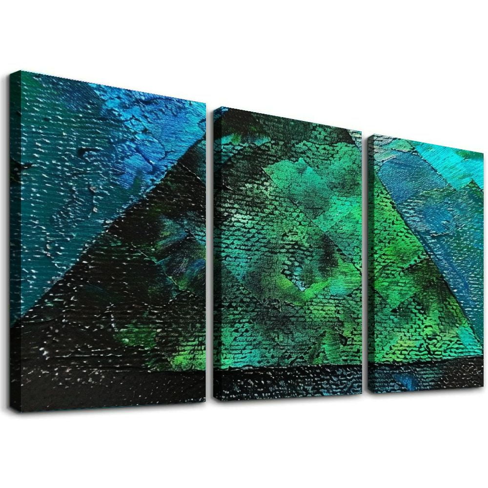 Shadudu Triangle Decor Triptych for Living Room Bedroom Office Wall ...