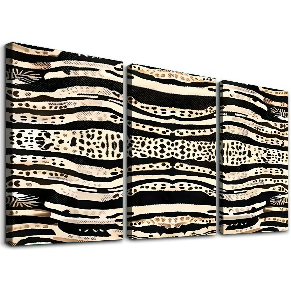 Shadudu Zebra Print Decor Triptych for Living Room Bedroom Home Office ...