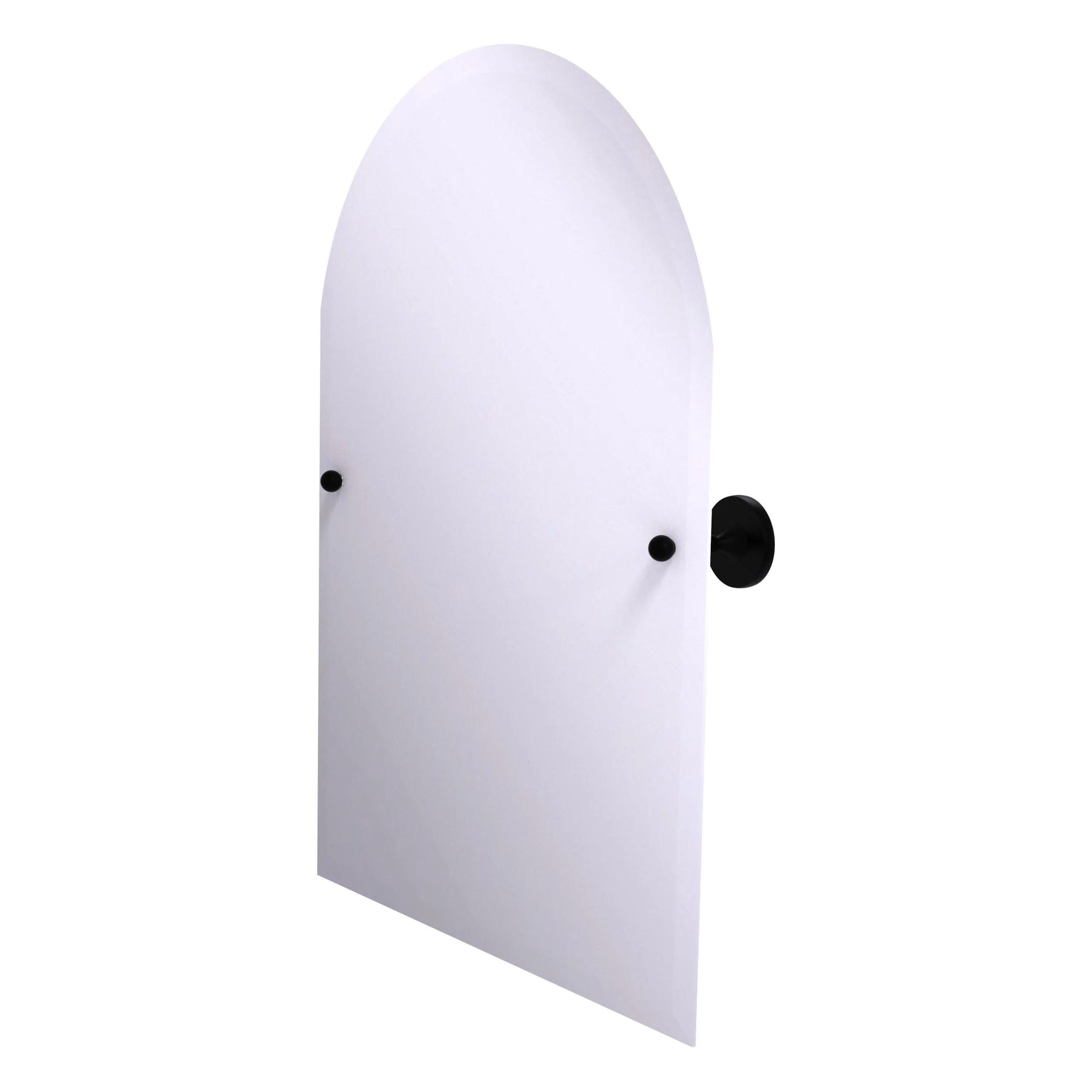 Shadwell Collection Frameless Arched Top Tilt Mirror with Beveled Edge ...