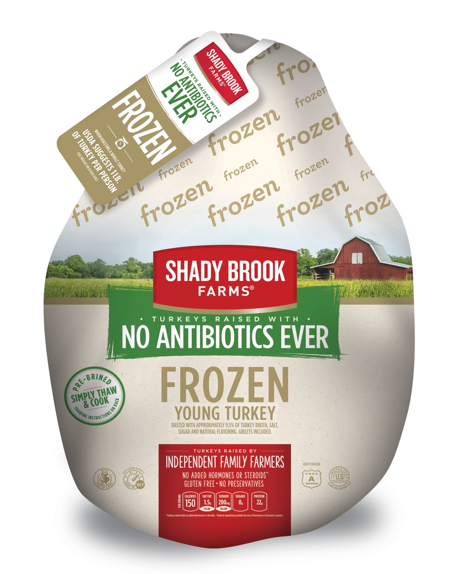 Shady Brook Farms® Frozen Whole Turkey, No Antibiotics Ever, 10-17 lbs ...