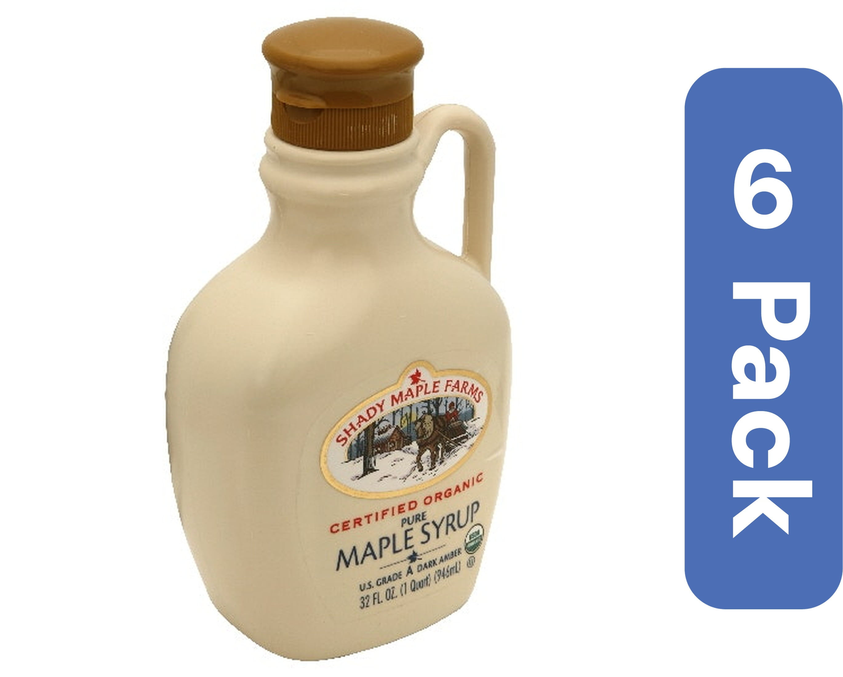 Shady Maple Farm Organic Amber Rich Taste Syrup 32 oz (Pack of 6 ...