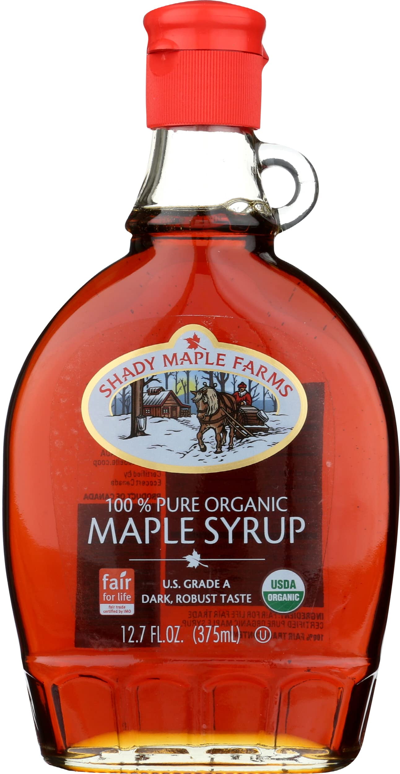 Shady Maple Farms Organic DEF29 Grade A Maple Syrup, 12.7 Fl Oz ...