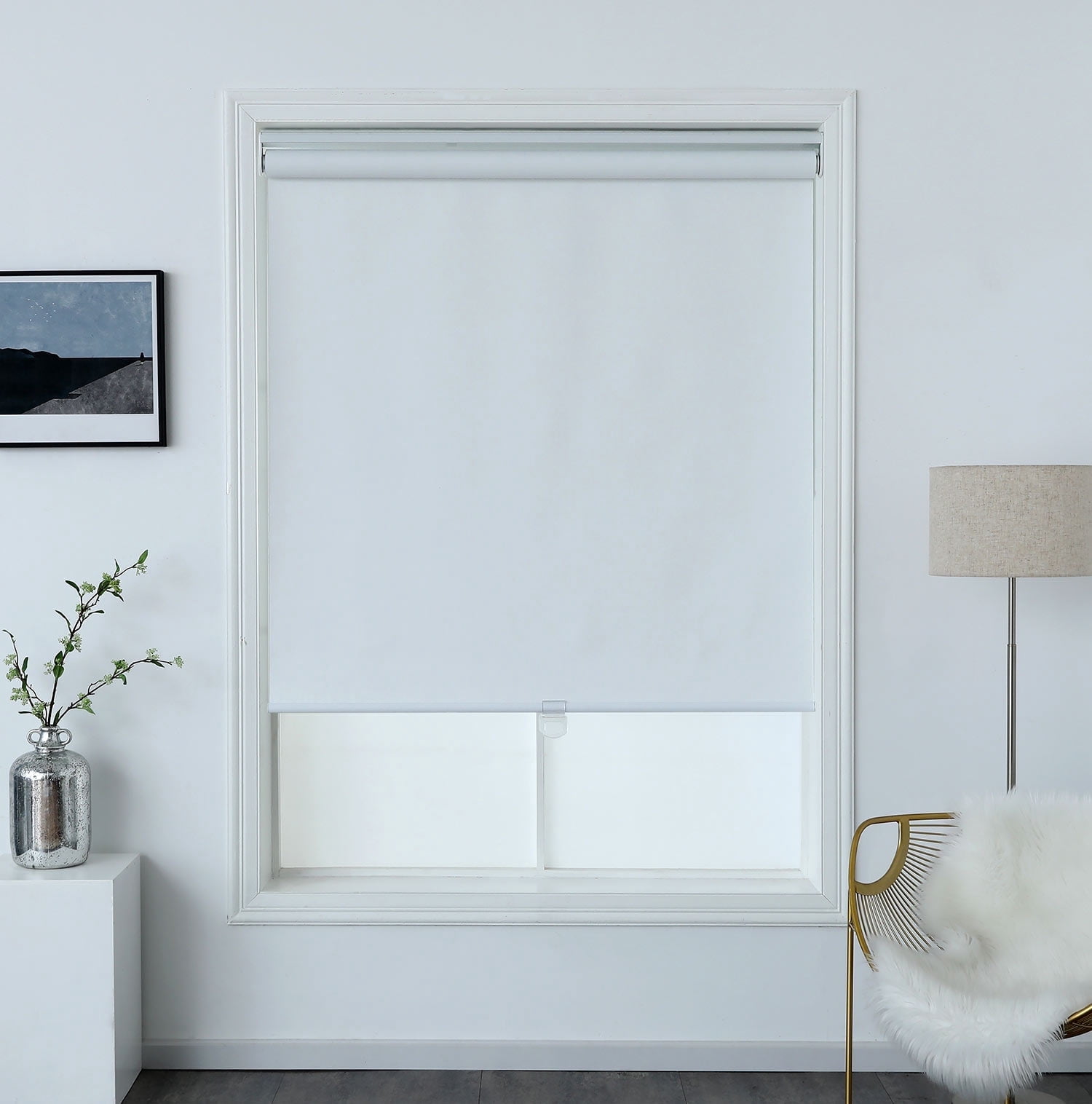 100% Polyester Maximus Blackout Roller Shade 36x64"Off White Multiple ...