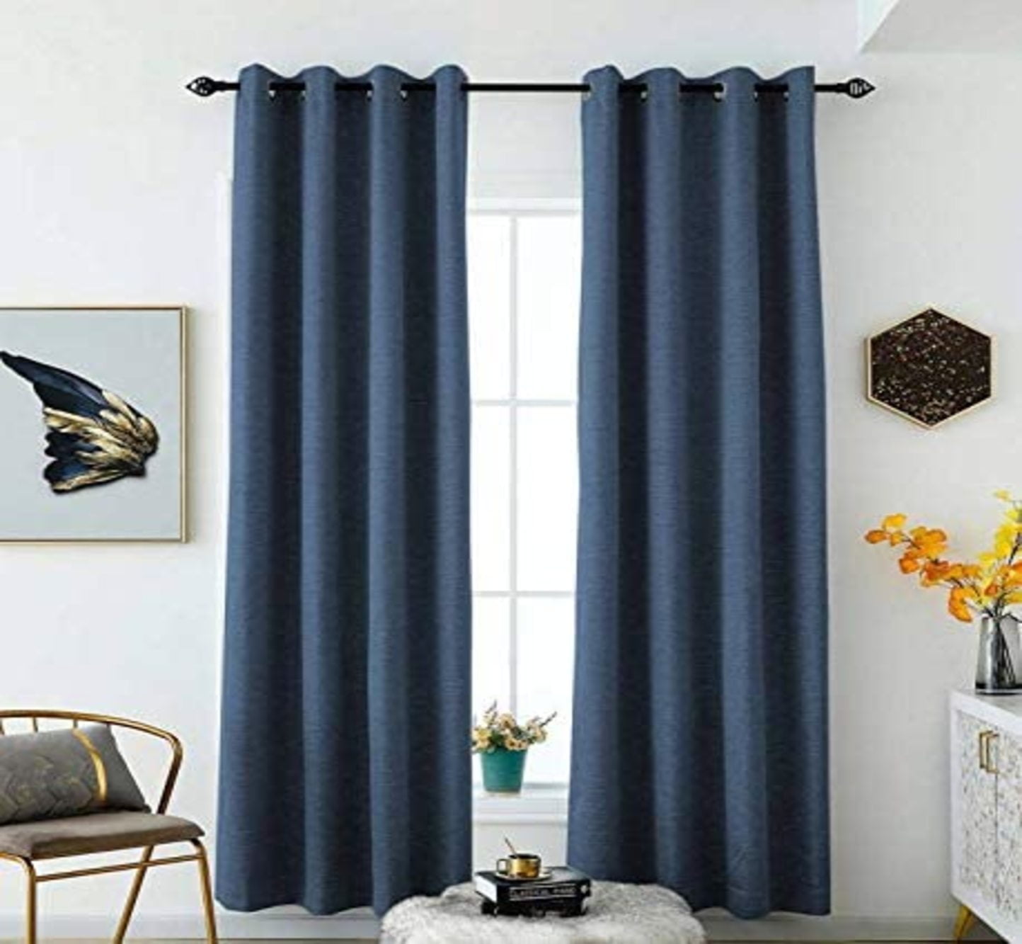 Shady Rest Belmar Grommet Panel 52" x 45" Indigo Blue Multiple Sizes ...