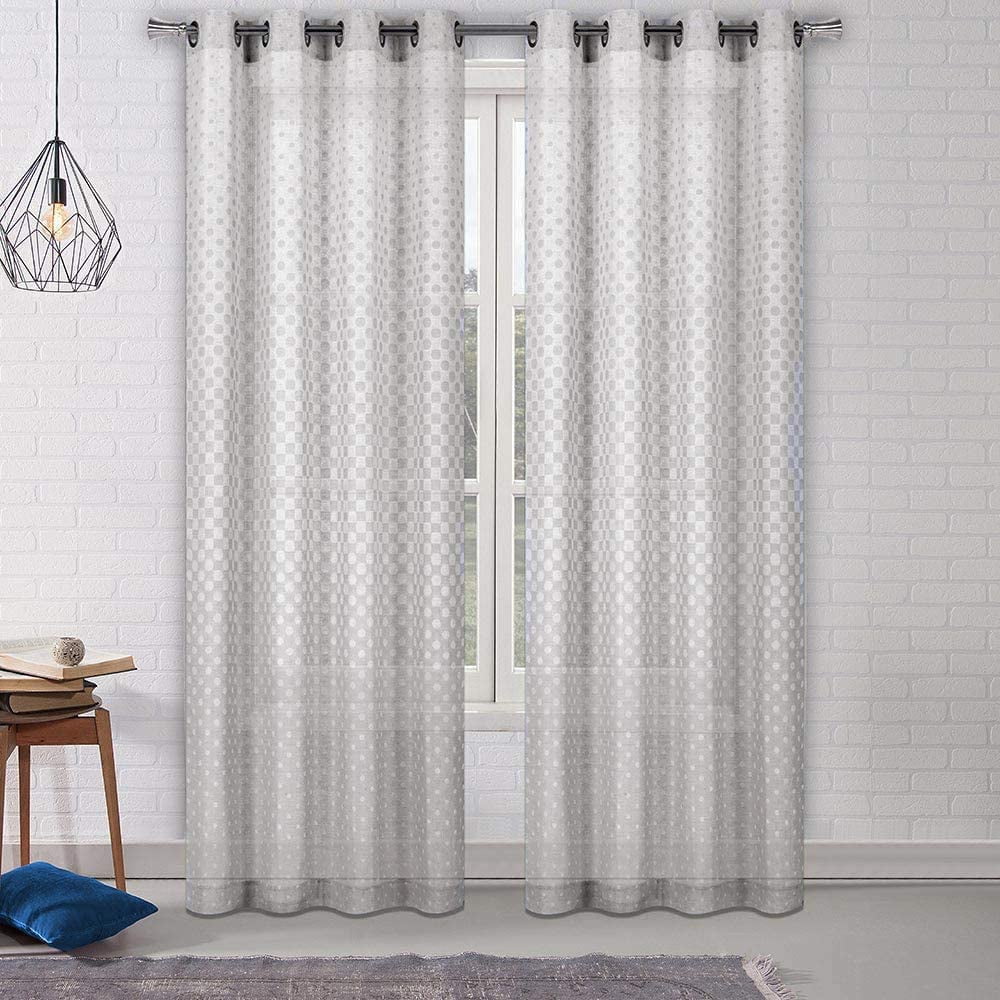 Shady Rest Lindon Sheer Jacquard 2/Way Rod Pocket Panel 52x84" Sand ...