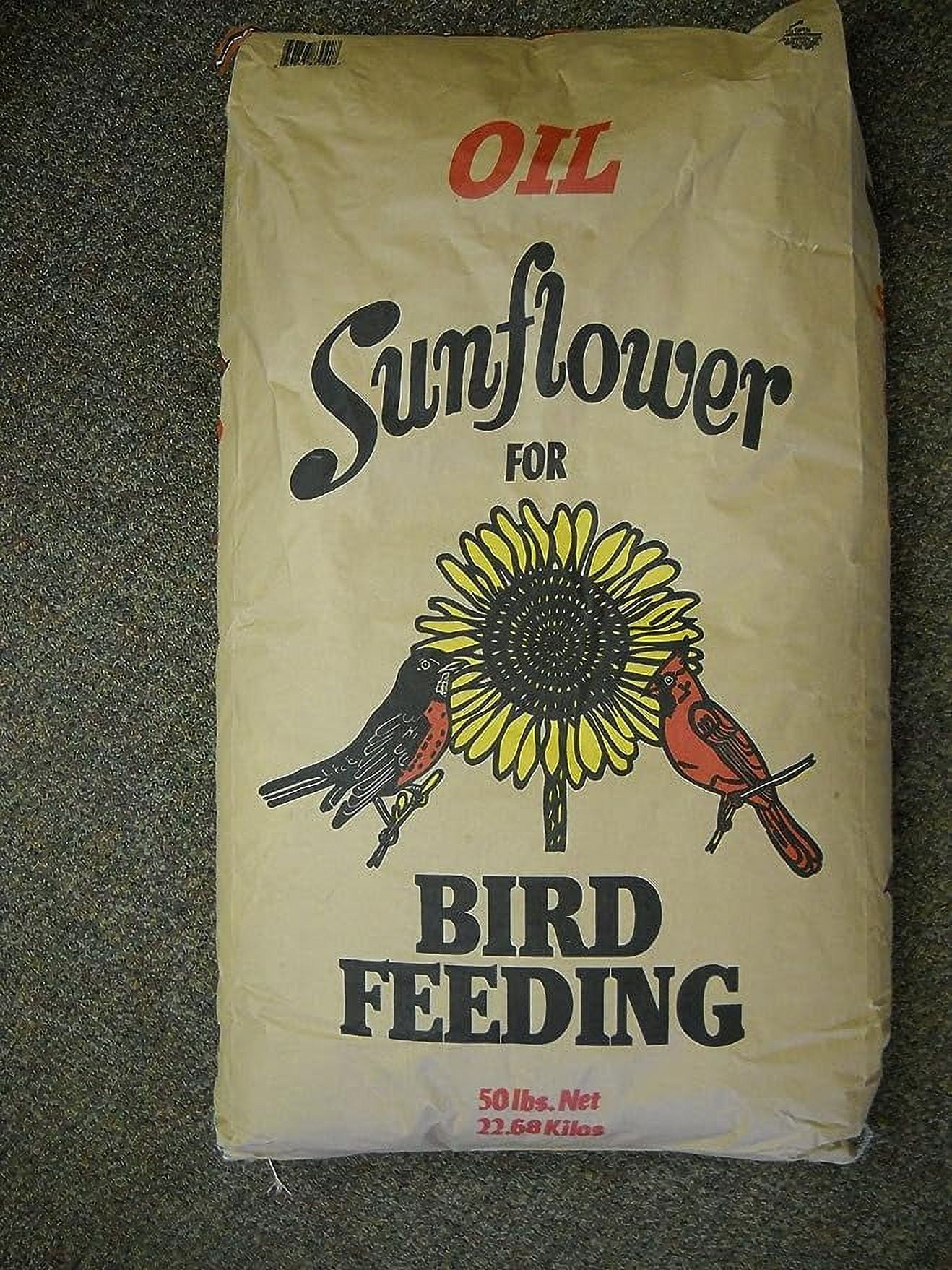 Shafer Seed Company Sunflower Seed 100% Oil, 50 lbs, Nutrient-Rich Bird ...