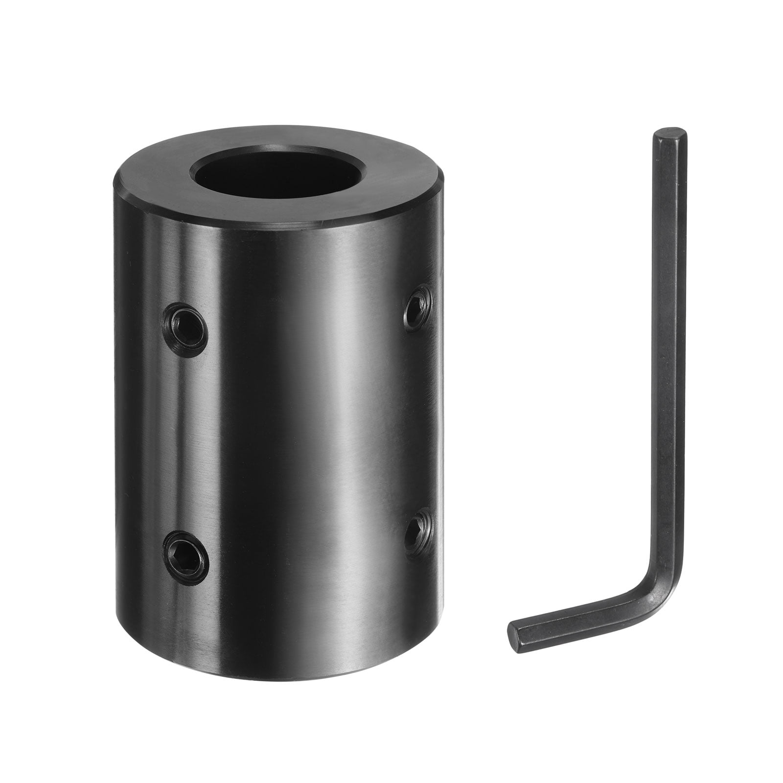 Shaft Coupling, 1" Bore 2" OD 3" Length Black Oxide Plated with Hex ...