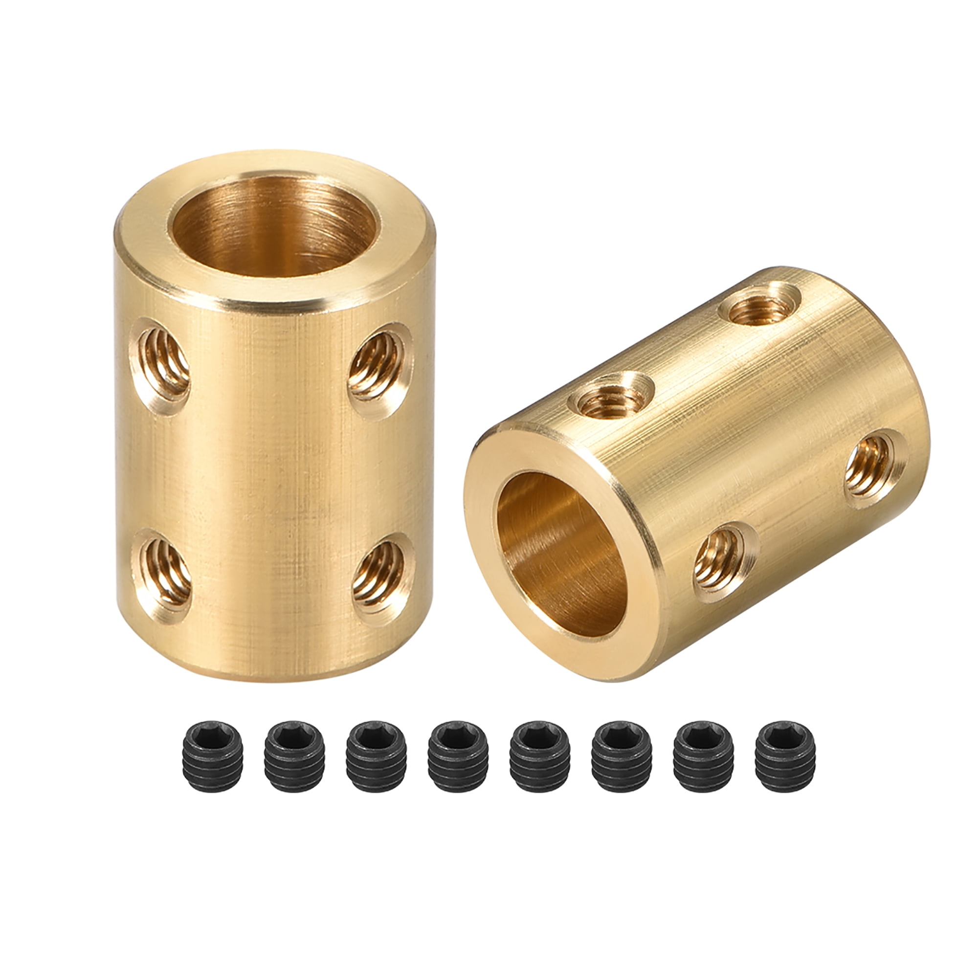 Shaft Coupling Robot Motor Wheel Rigid Coupler Connector Gold Tone ...