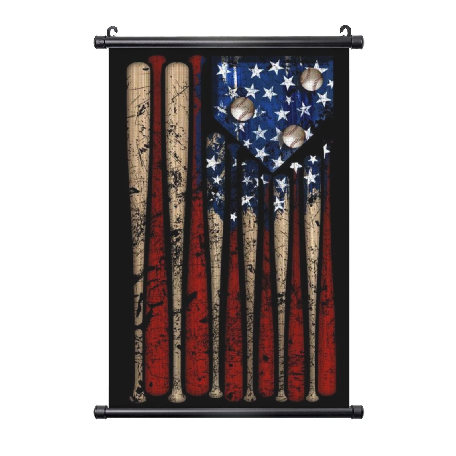 Shaft Hanging Banner American Flag Baseball Poster Wall Canvas Artwork ...