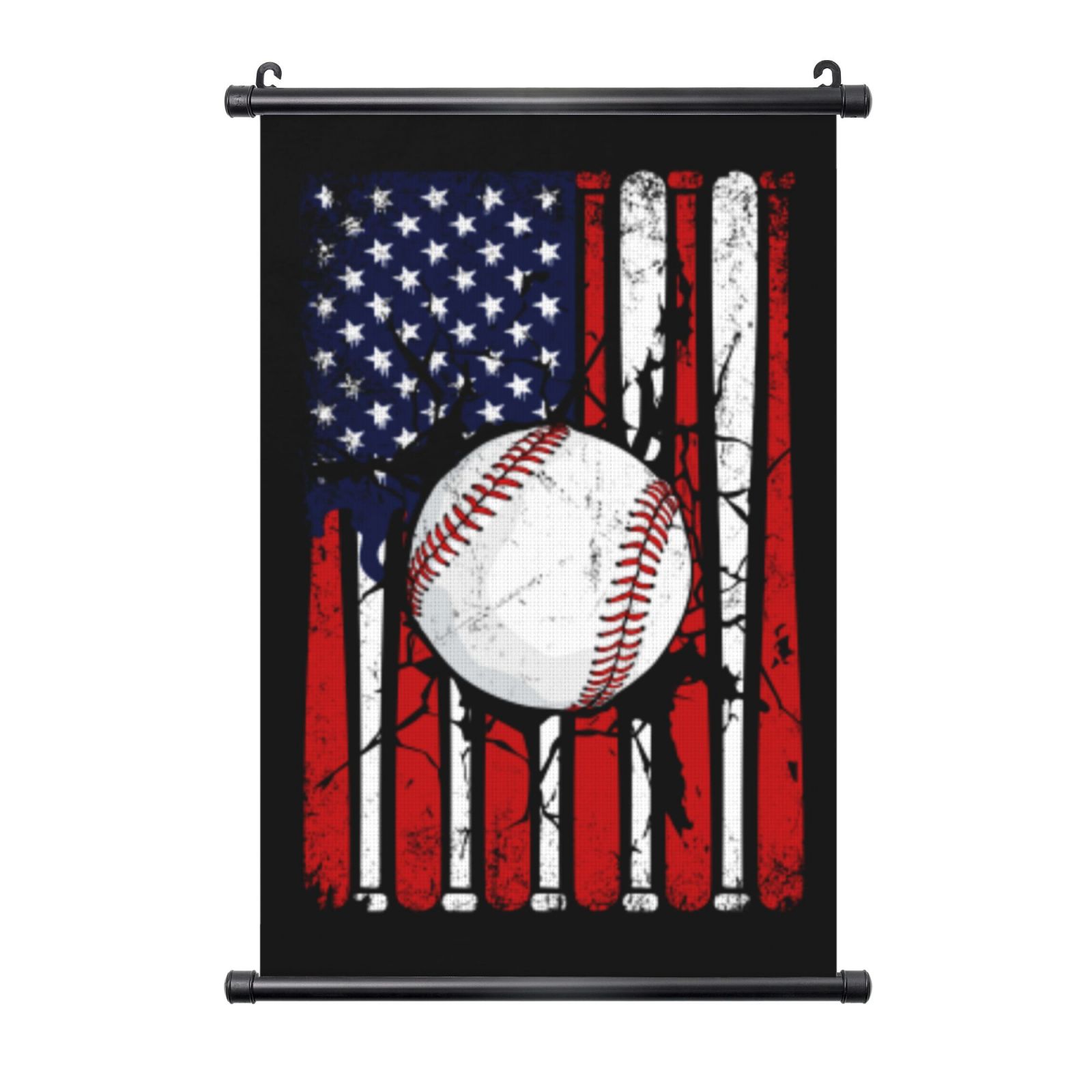 Shaft Hanging Banner American Flag Baseball Poster Wall Canvas Artwork ...