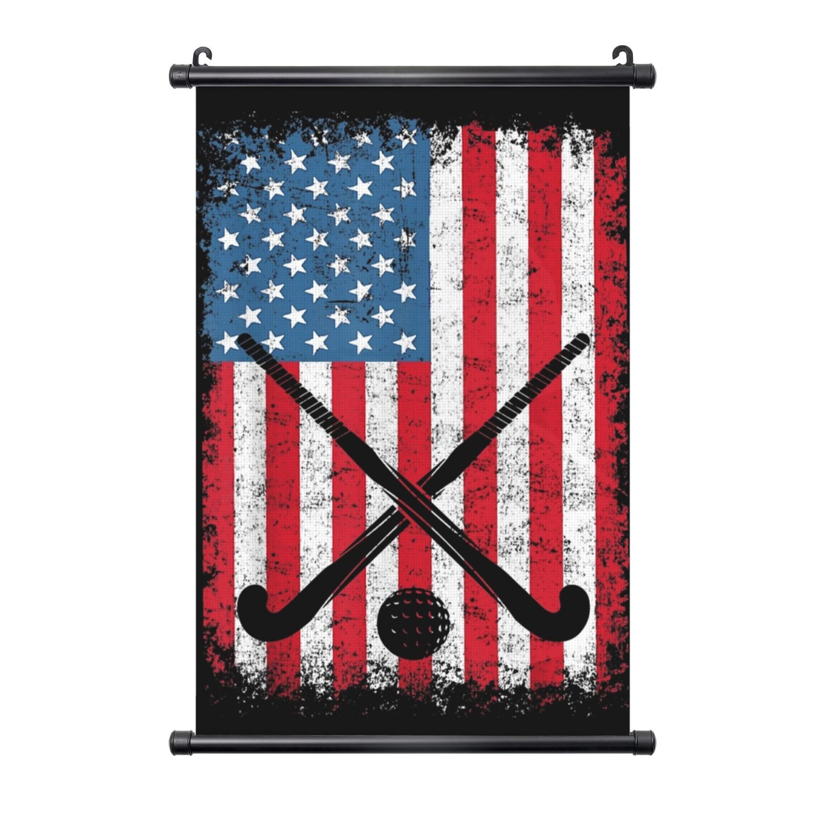 Shaft Hanging Banner American Flag Hockey Poster Wall Canvas Artwork ...