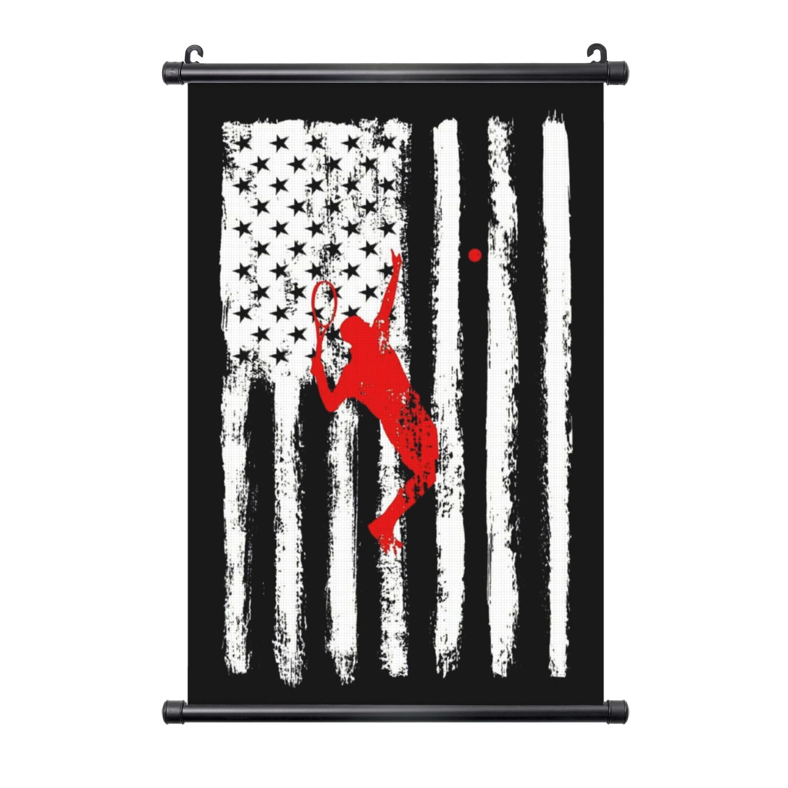 Shaft Hanging Banner American Flag Tennis Poster Wall Canvas Artwork ...