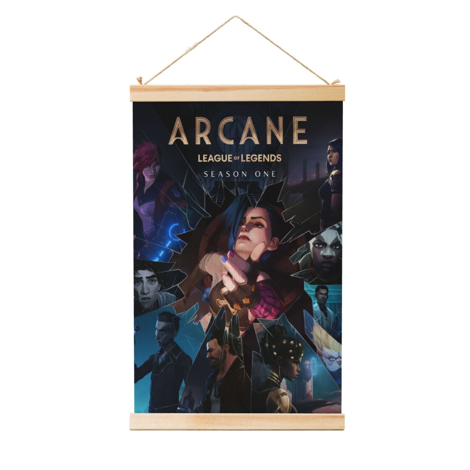 Shaft Hanging Banner Arcane Blue Jinx Poster Wall Canvas Artwork With ...